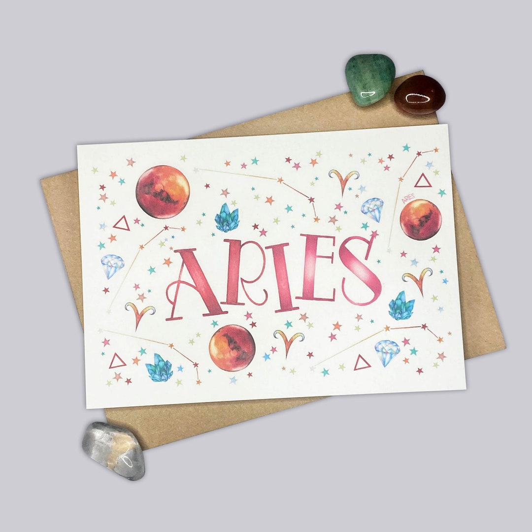Aries Card - Etsy