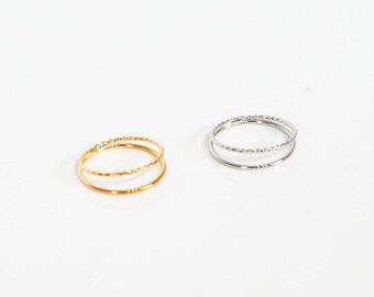 Unique Rings for Her, IN STOCK, Wave Ring, Layered Ring, Nature Ring ...
