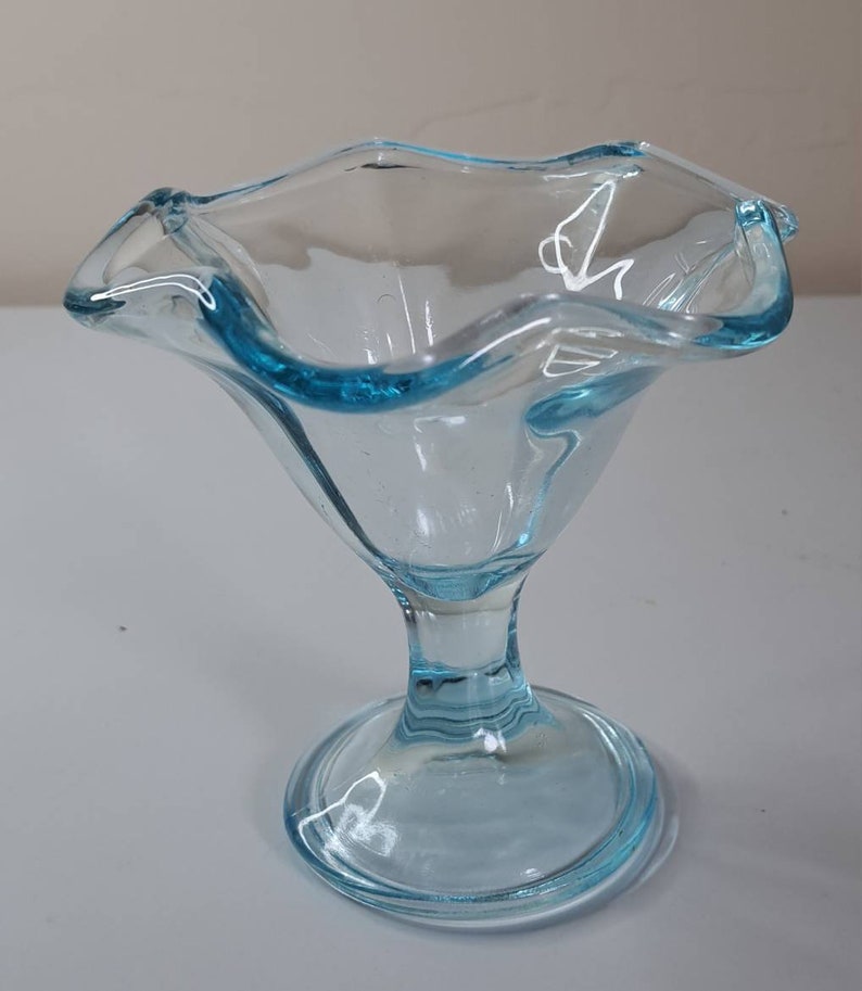 Walther Glas Germany Glass Blue Bowl - Etsy