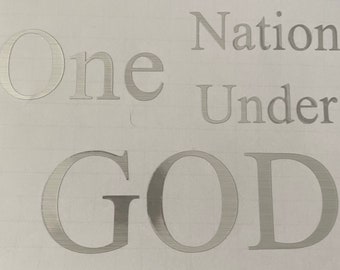 One Nation Under God Decal - Etsy