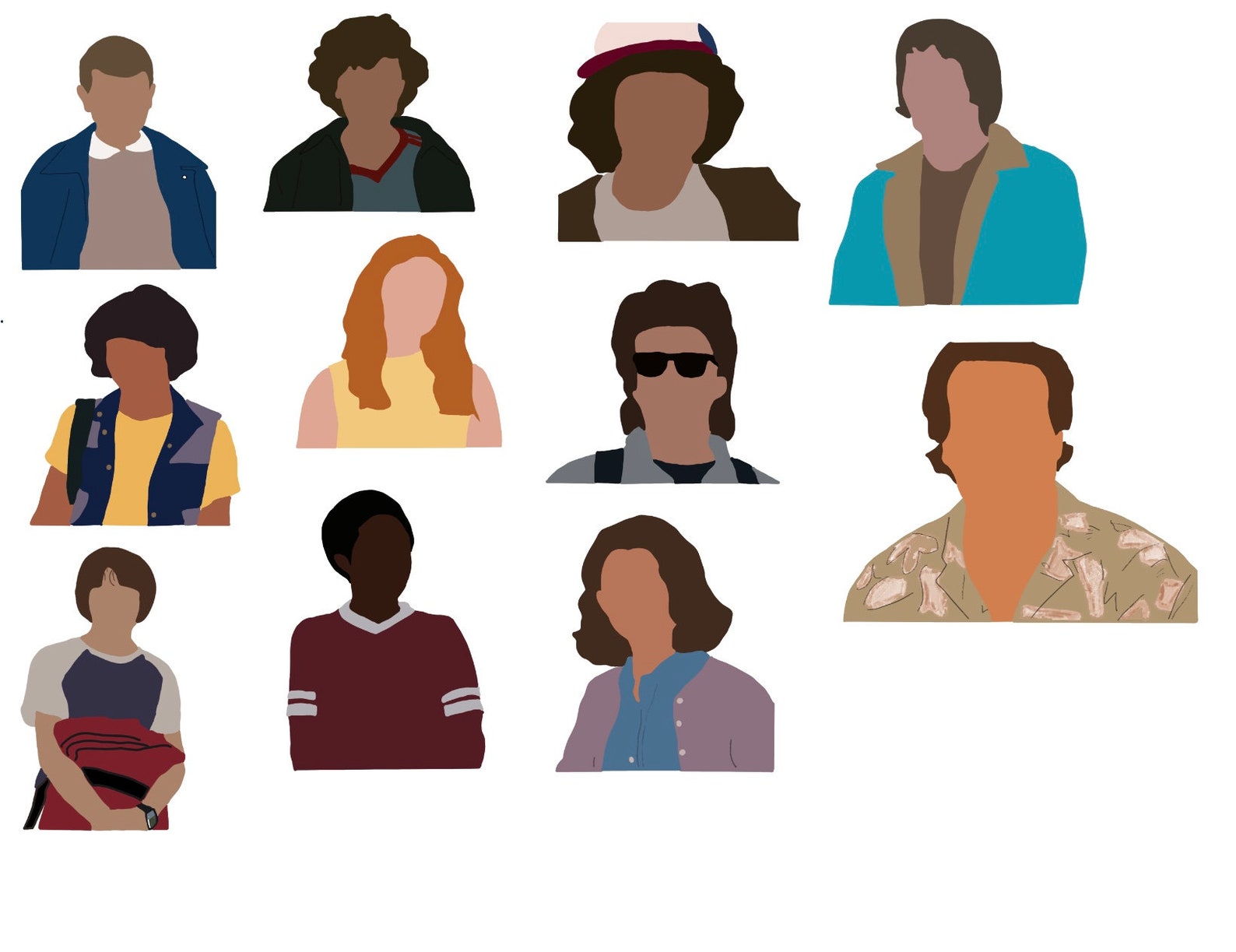 Stranger Things Sticker Pack 13 Pieces Etsy