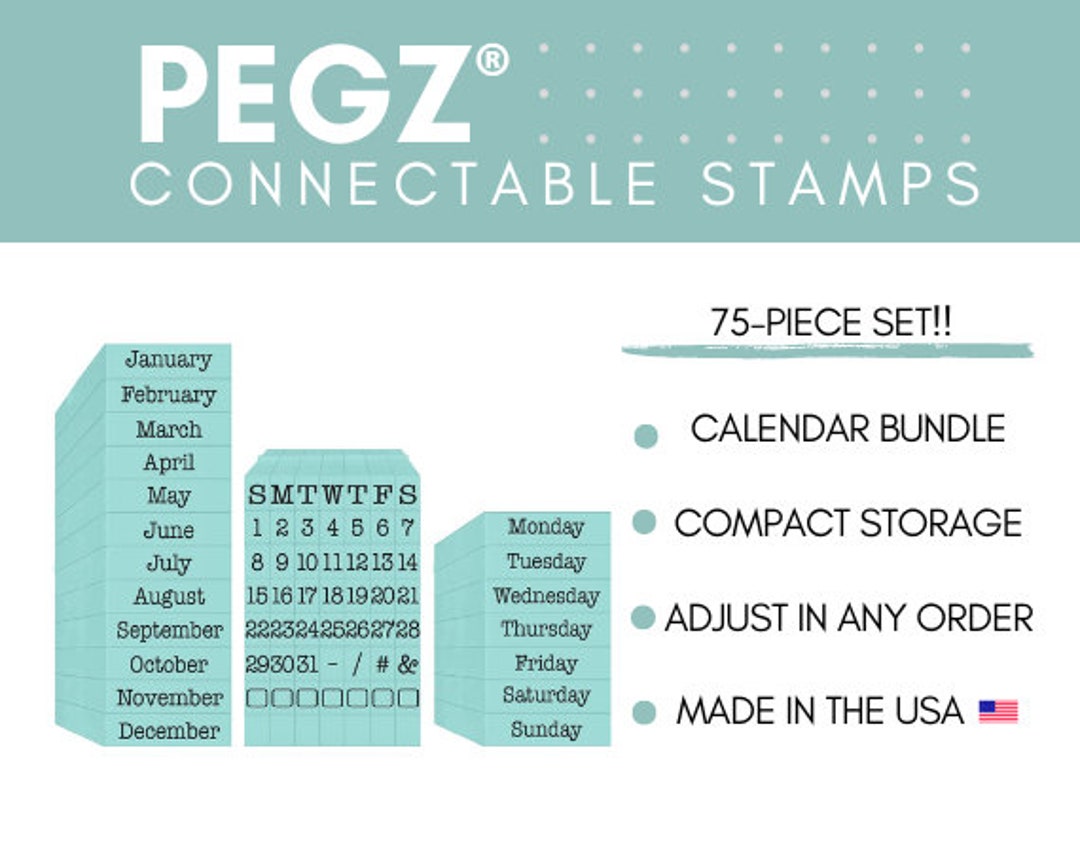 PEGZ® Connectable Stamps | Calendar Bundle - Etsy