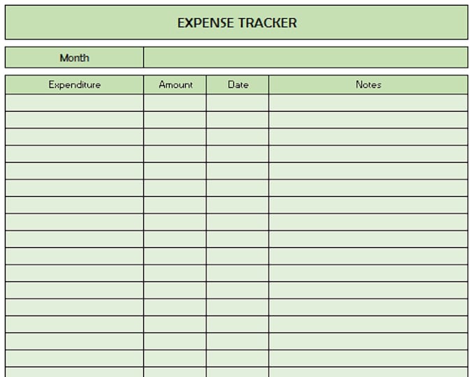 Excel Expense Tracker | Digital Expense Template | Instant Download ...