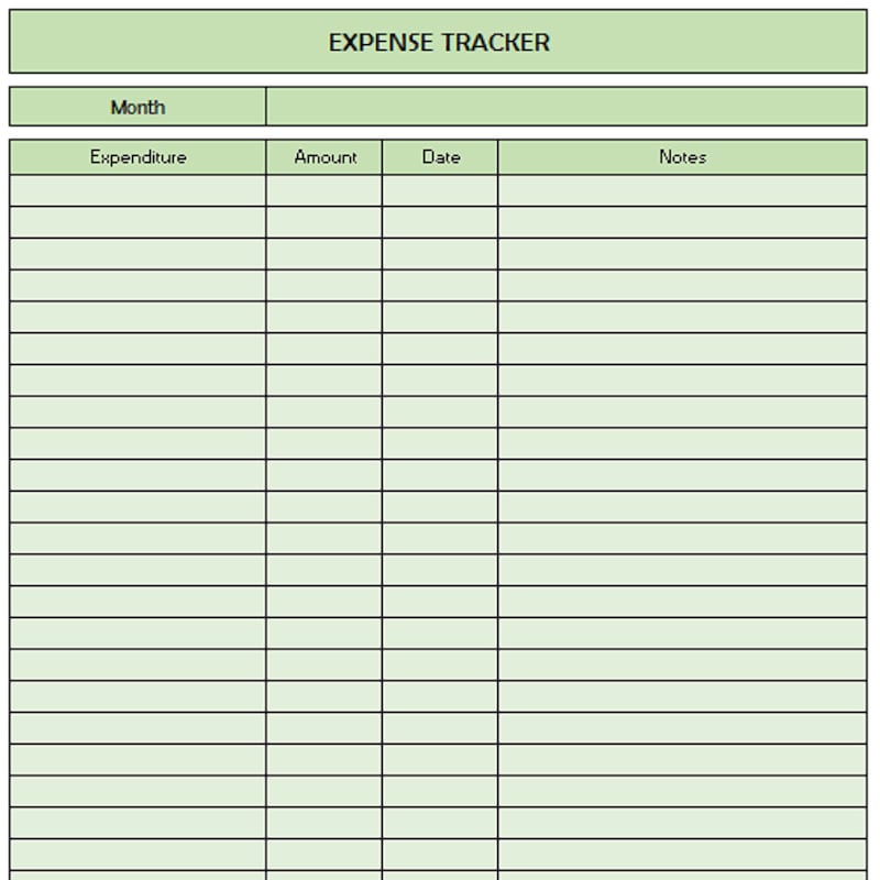 Monthly Expense Tracker - Etsy