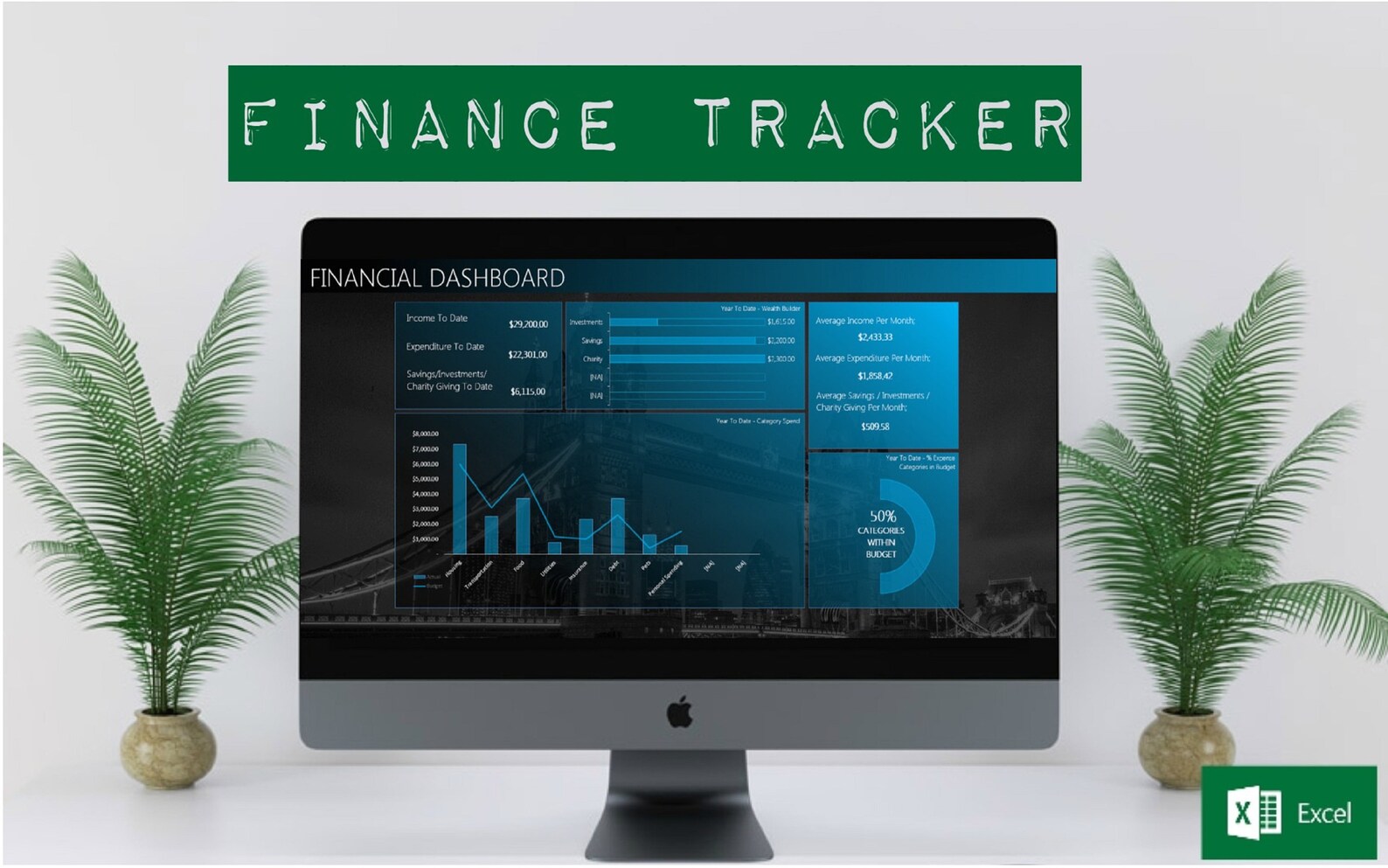 Finance Tracker | Budget Tracker | Expense Template | Instant Download ...