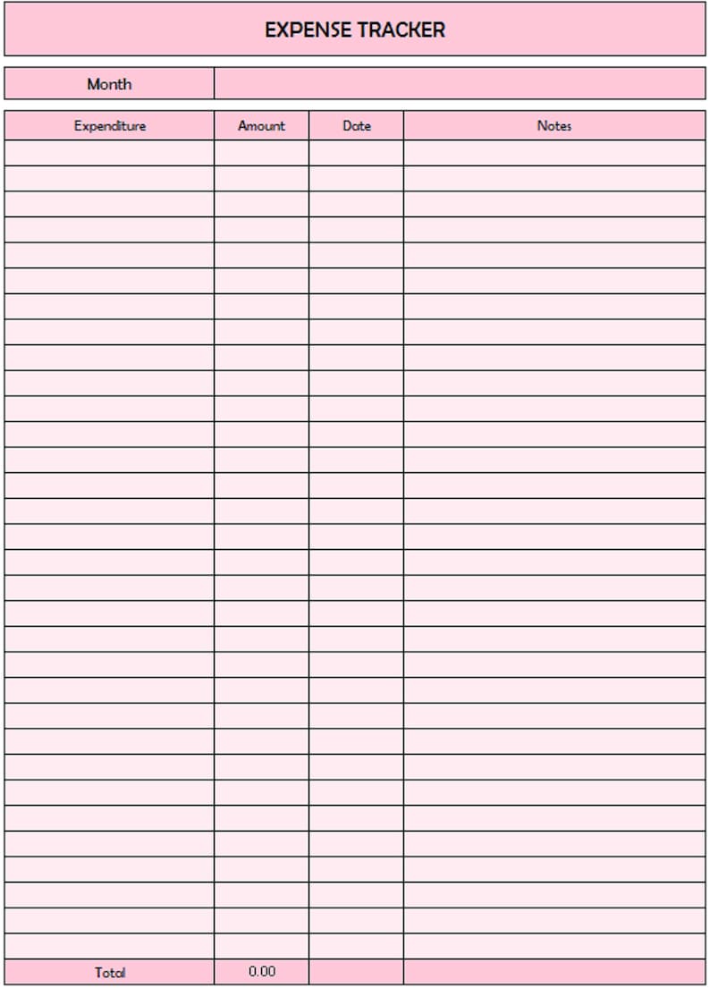 Excel Expense Tracker | Digital Expense Template | Budget | Download ...