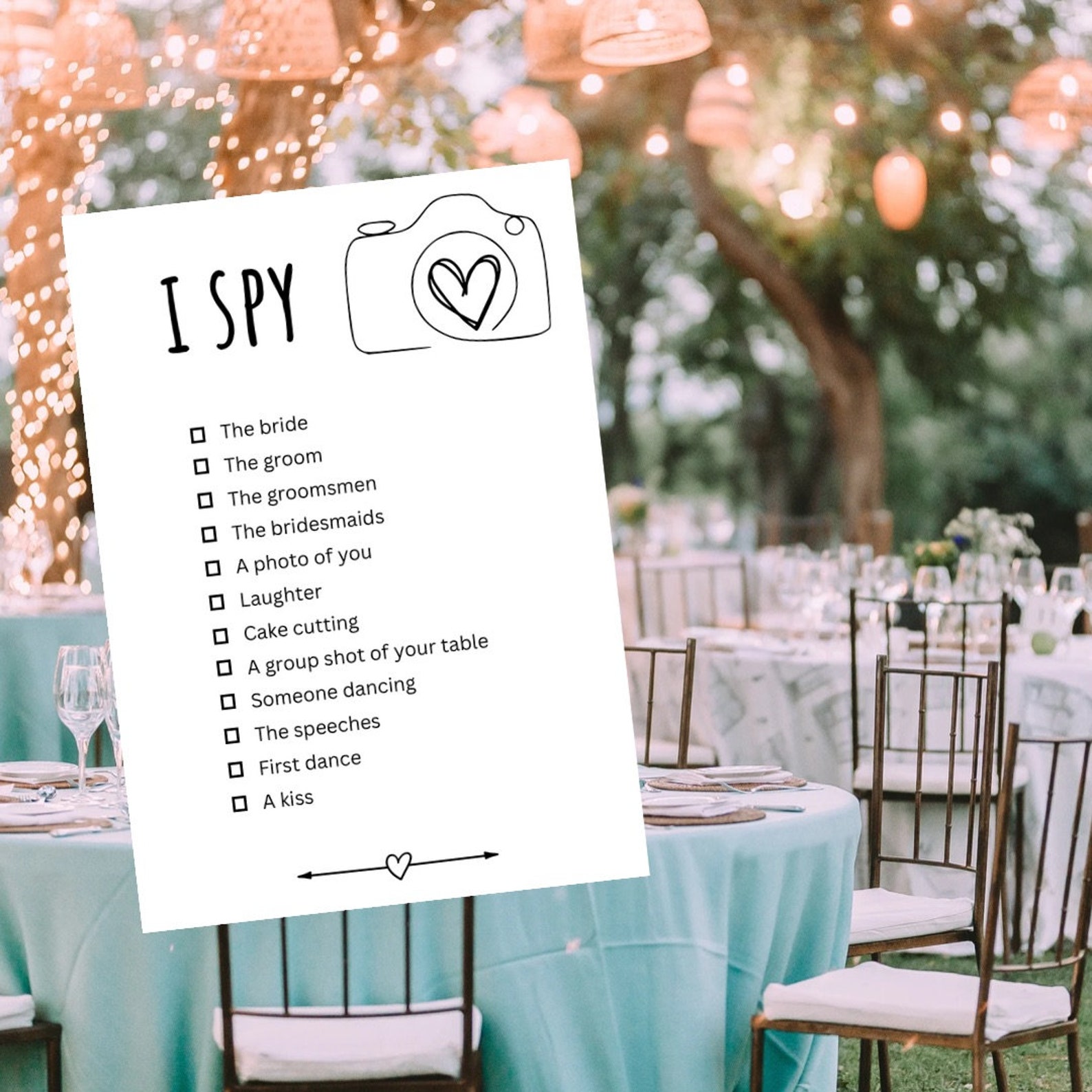 I Spy Wedding Game Printable | Fun Wedding Reception Table Game ...