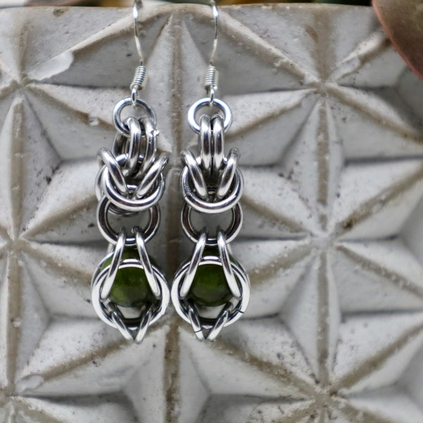 Chain Mail Earrings - Etsy