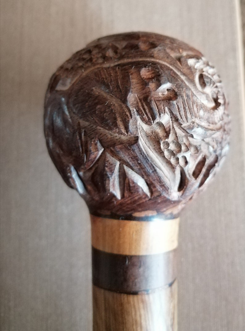 Africa Hand Carved Cane Walking Stick Zimbabwe African Art Wood Wild ...