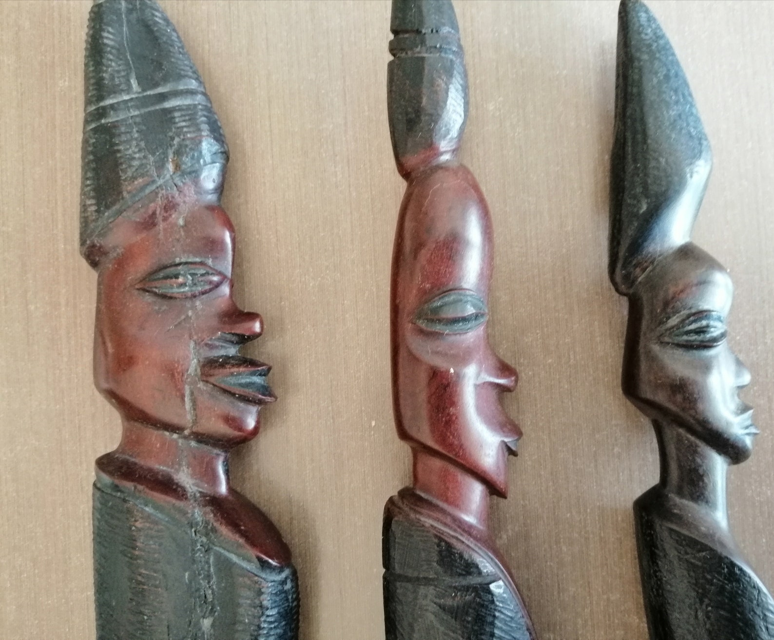 African Hand Carved Wood African Man and Woman Sculptures of - Etsy