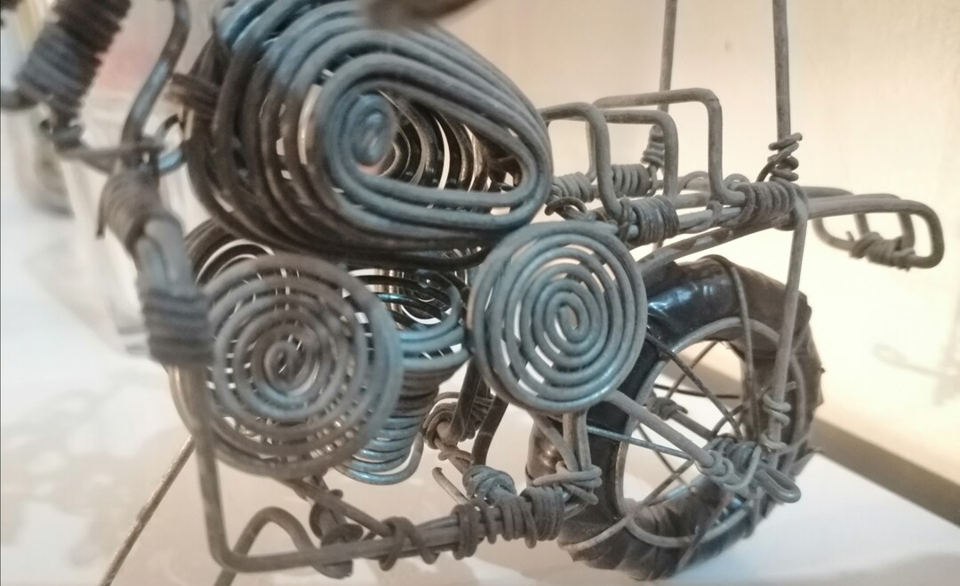 Hand Made Metal Wire Model Motorbike African Recycled Wire Art Kids Toy ...