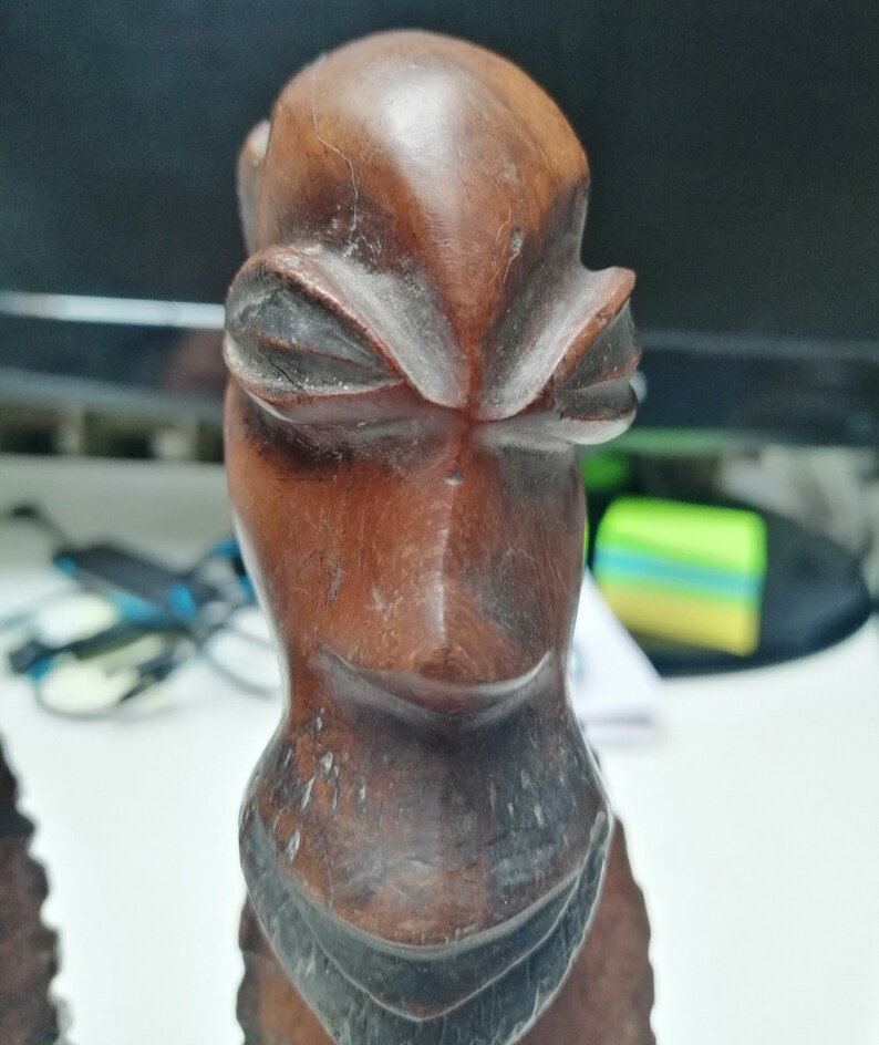 Vintage Africa Hand Carved Wood African Man Sculptures Figure of Head Wooden Statues - Etsy