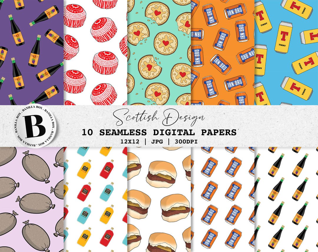 10 Scottish Seamless Digital Papers, Scottish Paper, Scottish ...