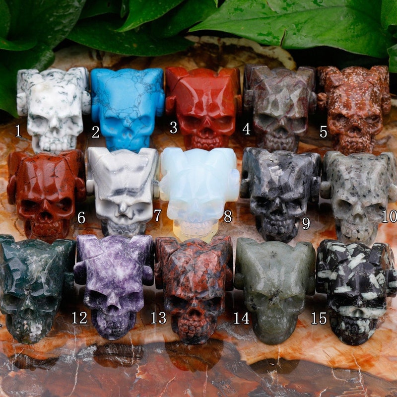 Horned Skulls Carvings - Etsy