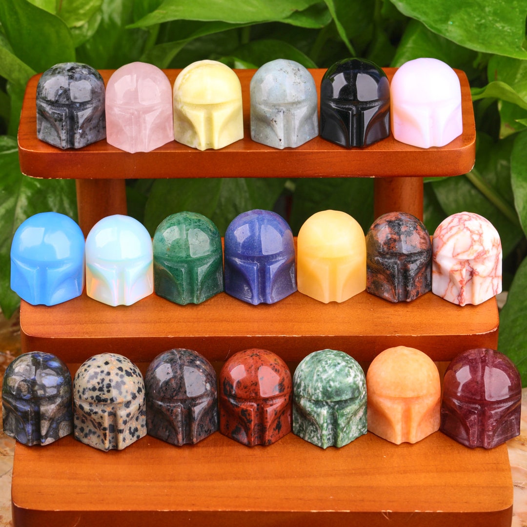 1" Crystal Knight Helmet Carving - Etsy