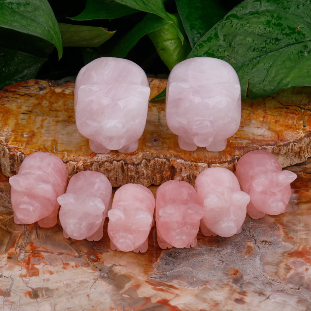 1.5 Inch Crystal Pig Hand Carving, Quartz Crystal, Mineral Specimen ...