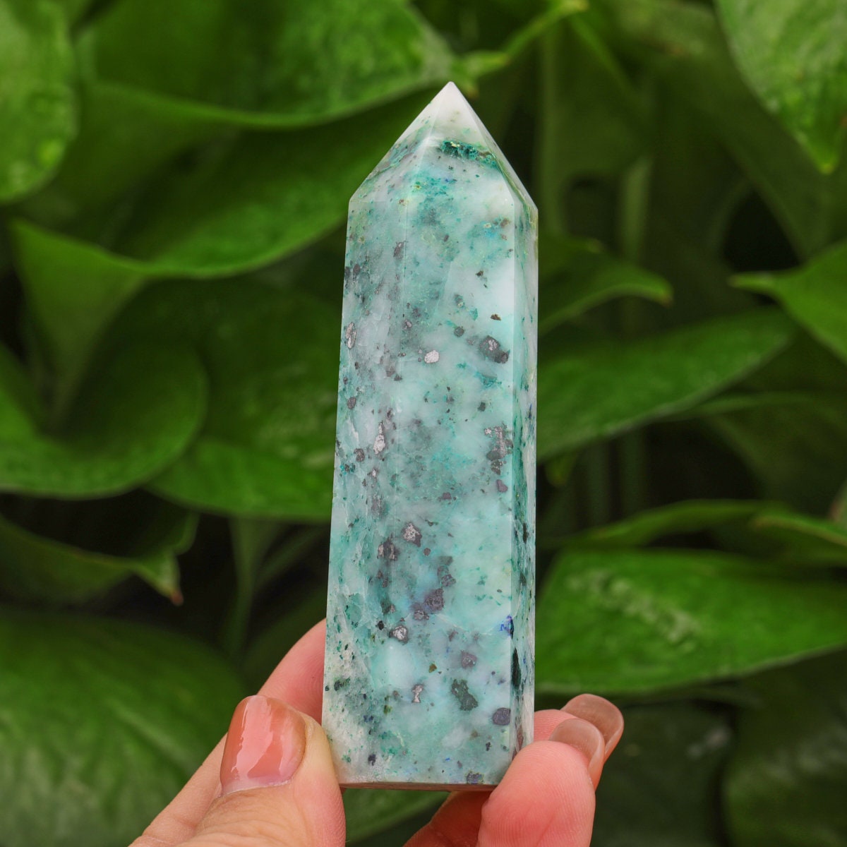 3.5-4 Phoenix Stone Obelisk Point Natural Chrysocolla - Etsy