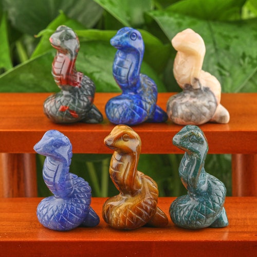 12 Stone 2 Inch Crystal Snake Hand Carving Quartz Crystal - Etsy