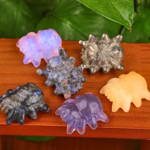 30mm Crystal Spiders Carved Crystal Animals Figurines Labradorite ...