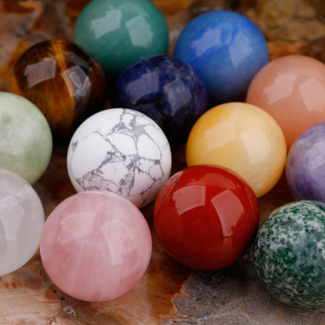 13 Stone, 25mm Crystal Sphere, Healing Crystal Ball - Etsy