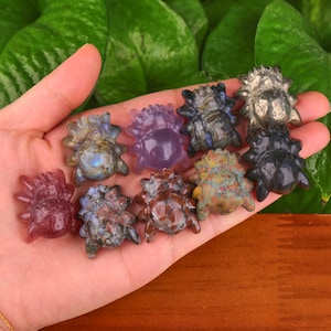 30mm Crystal Spiders Carved Crystal Animals Figurines Labradorite ...