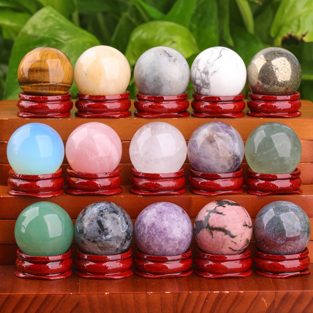 33 Stone, 30mm Crystal Sphere, Healing Crystal Ball - Etsy
