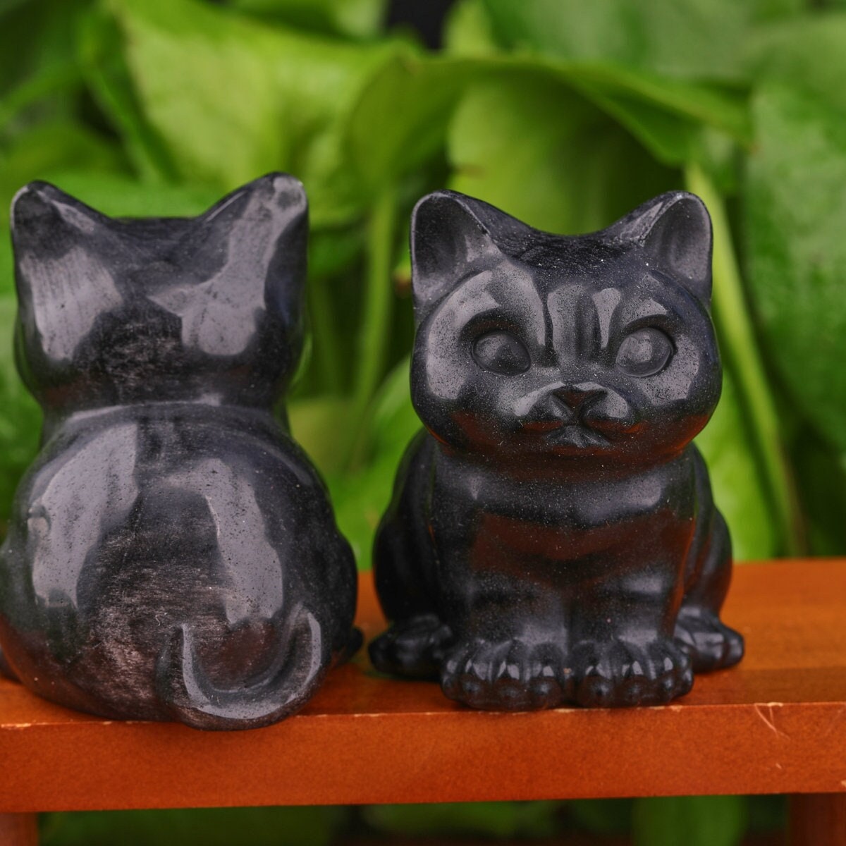 2.4 Natural Gemstone Carved Cat Figurine Crystal Cat - Etsy