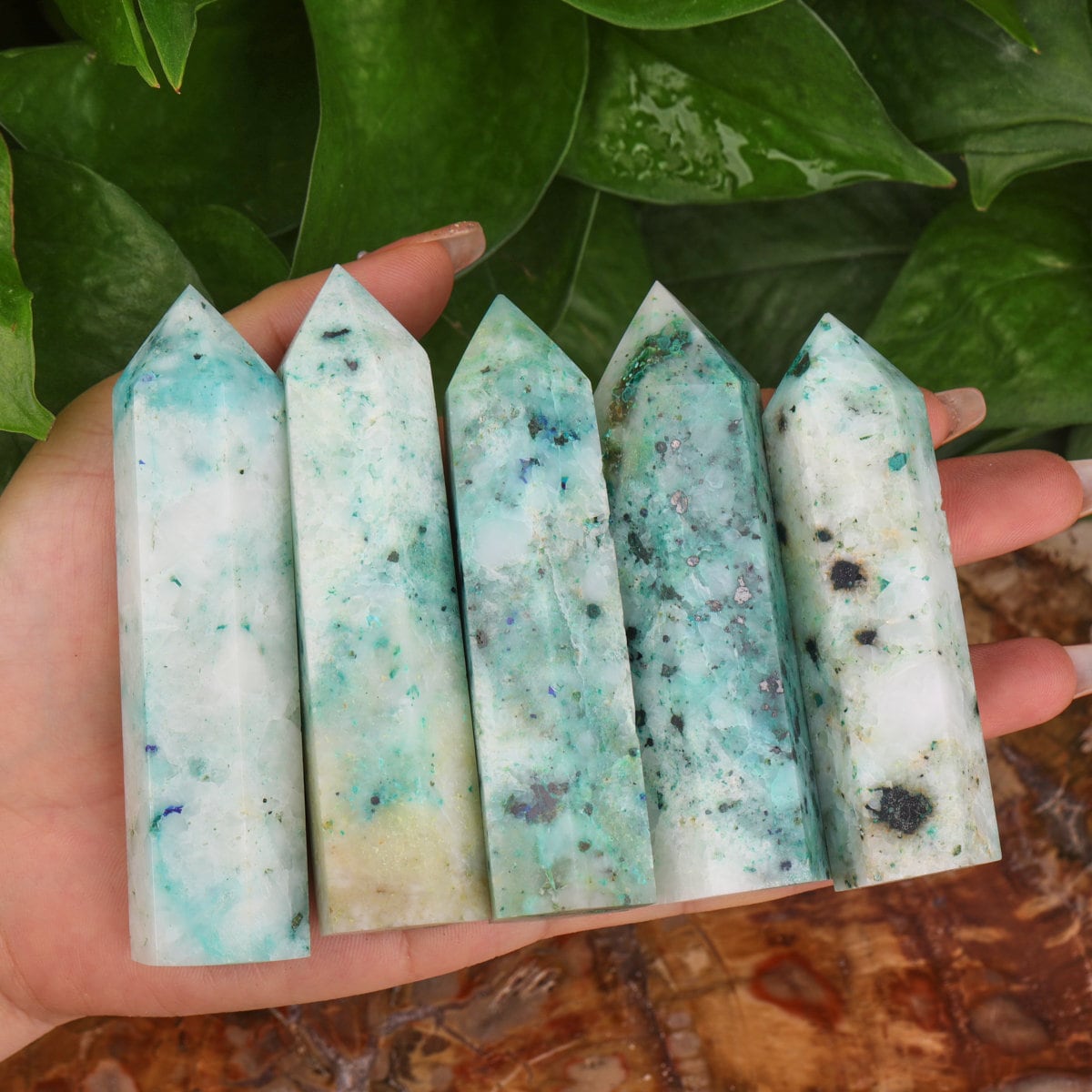 3.5-4 Phoenix Stone Obelisk Point Natural Chrysocolla - Etsy