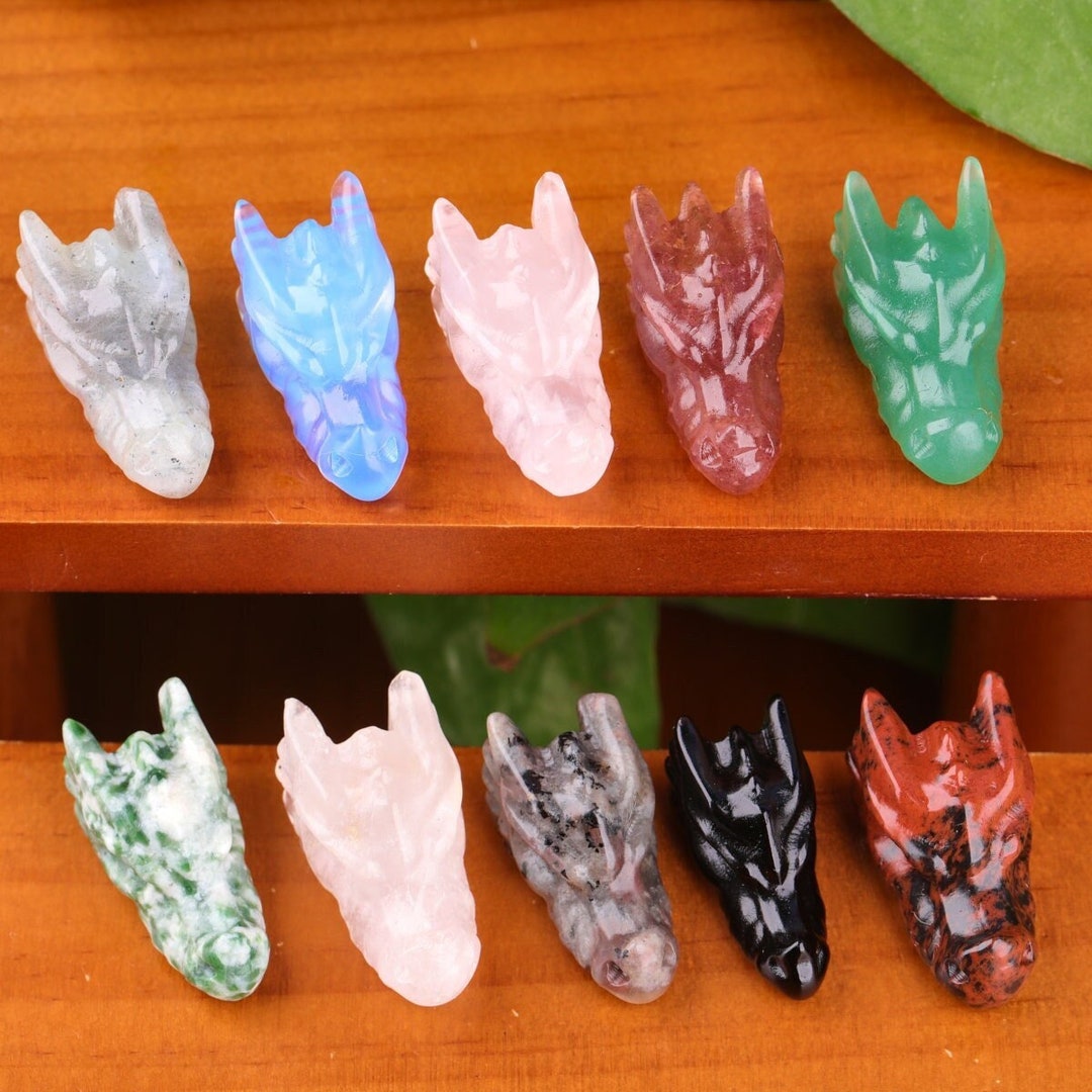 Mini Crystal Dragon Head Carving Crystal Dragon Skull Crystal Gifts ...