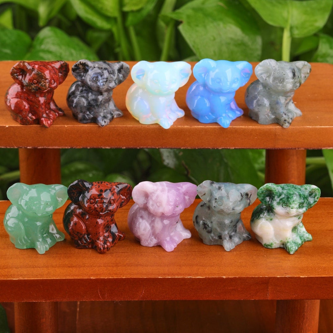 Crystal Koala Home Deocr for Chrild Gifts, Healing Crystal Carved ...