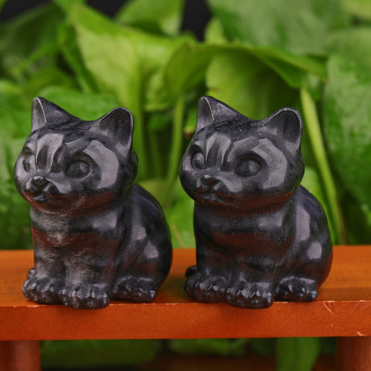 2.4 Natural Gemstone Carved Cat Figurine Crystal Cat - Etsy