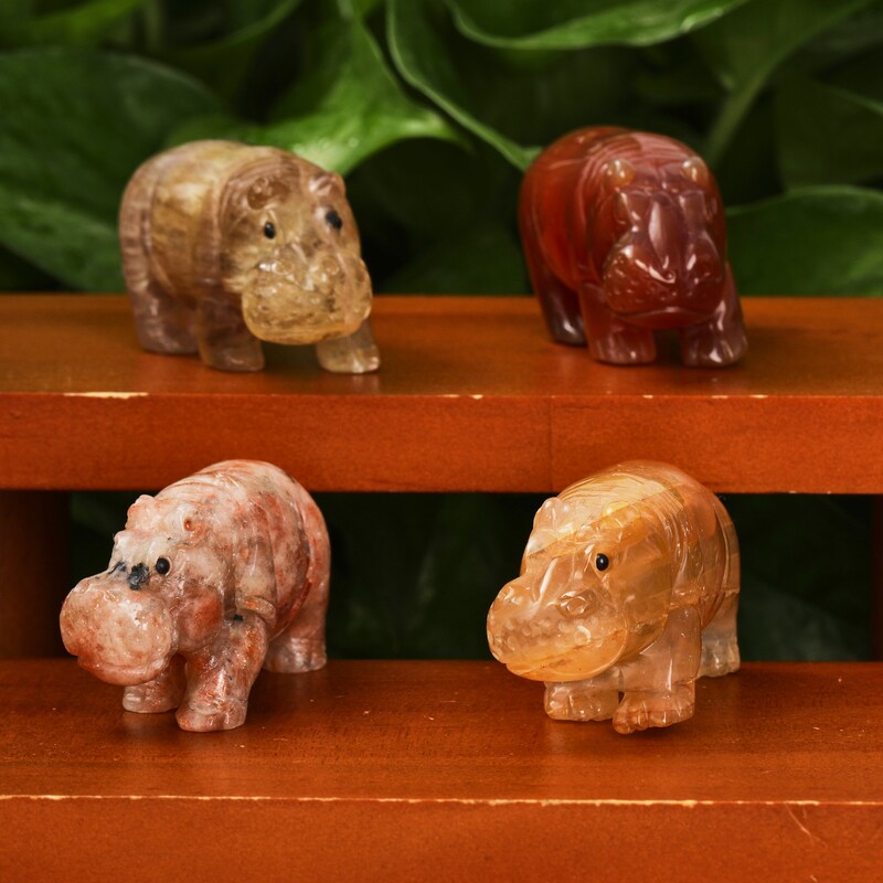 Hippo Figurine - Etsy