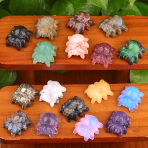 30mm Crystal Spiders Carved Crystal Animals Figurines Labradorite ...