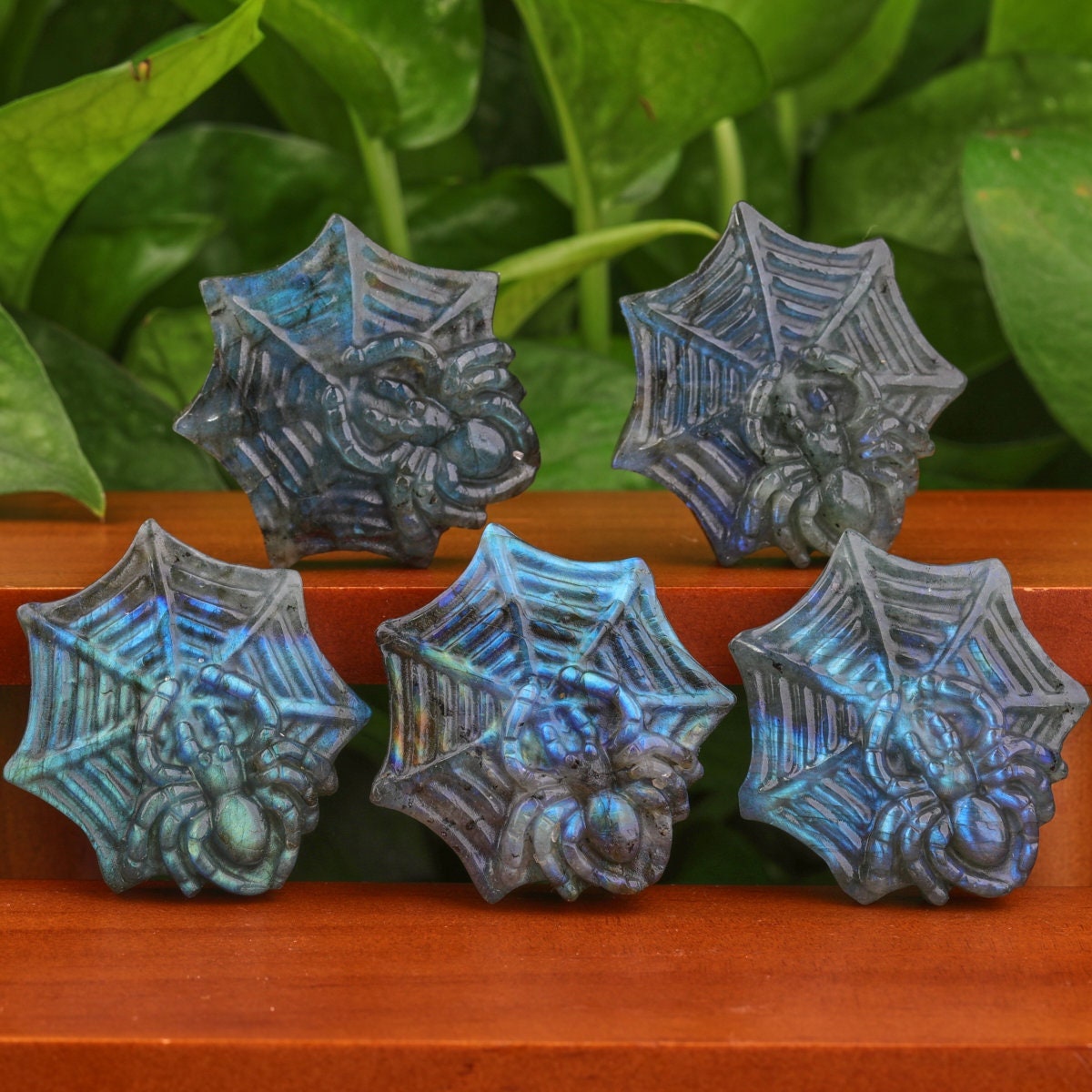 Crystal Spiders Carved Crystal Animals Figurines Labradorite - Etsy