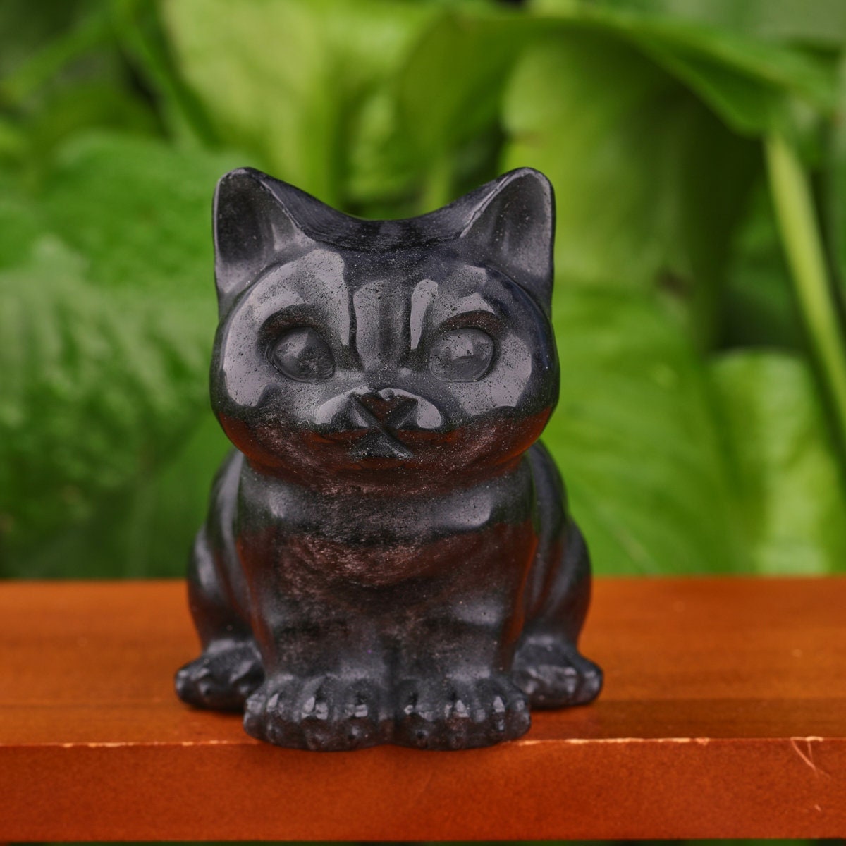 2.4 Natural Gemstone Carved Cat Figurine Crystal Cat - Etsy