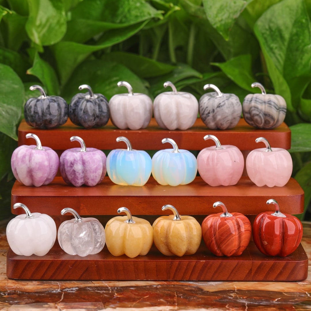 1.2" Crystal Pumpkin Carving Quartz Halloween - Etsy