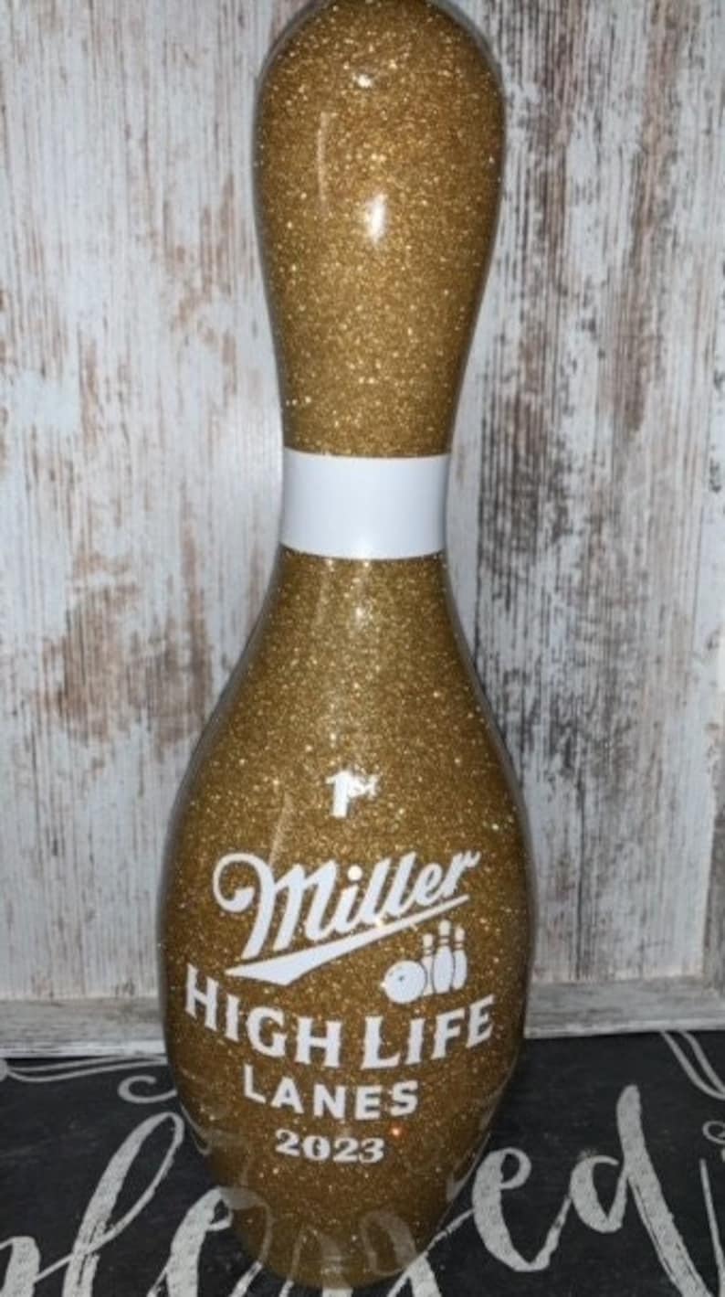 Custom Bowling Pin (glitter) - Etsy
