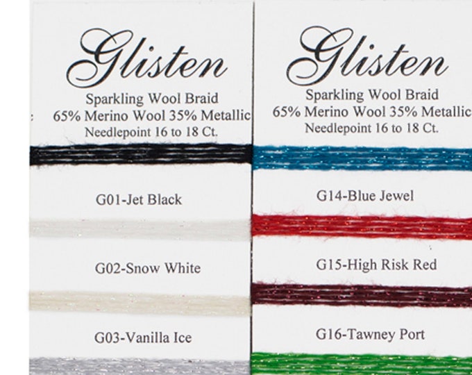 GLISTEN - G01 - G26 Please See Color Card Range Below; by Rainbow ...