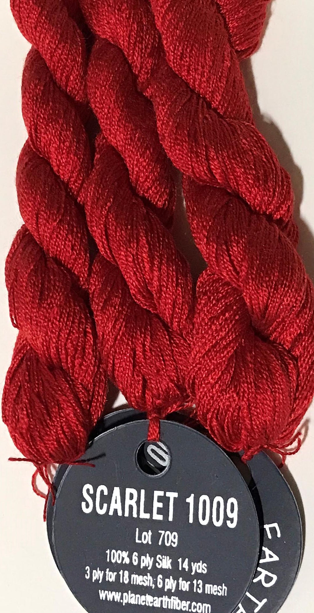 6-ply - SCARLET - 1009 -planet Earth Silk - Etsy