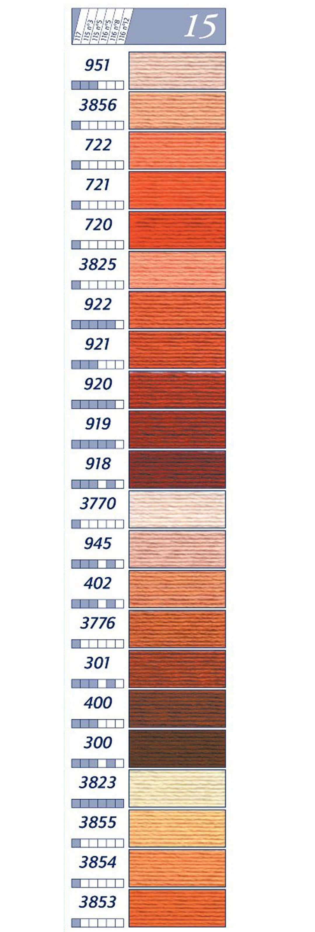 Floss & Perle-cc-15: 951-3853 ORANGES Please See Color Card for Details ...
