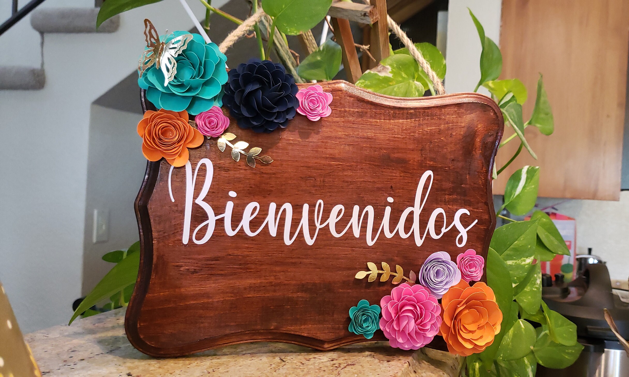 Bienvenidos Wood Sign/ Welcome Sign/ Home Decor | Etsy