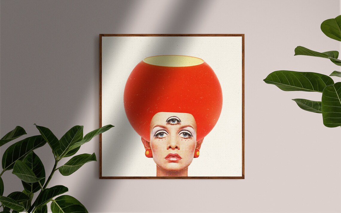 Space Age Vintage Art Retro Boho Art Print Contemporary - Etsy