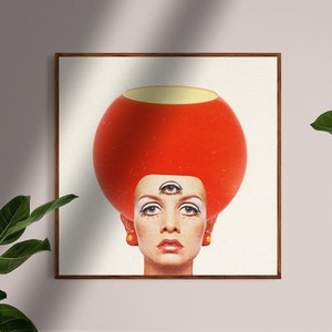 Space Age, Vintage Art, Retro, Boho Art Print, Contemporary Art, Art ...