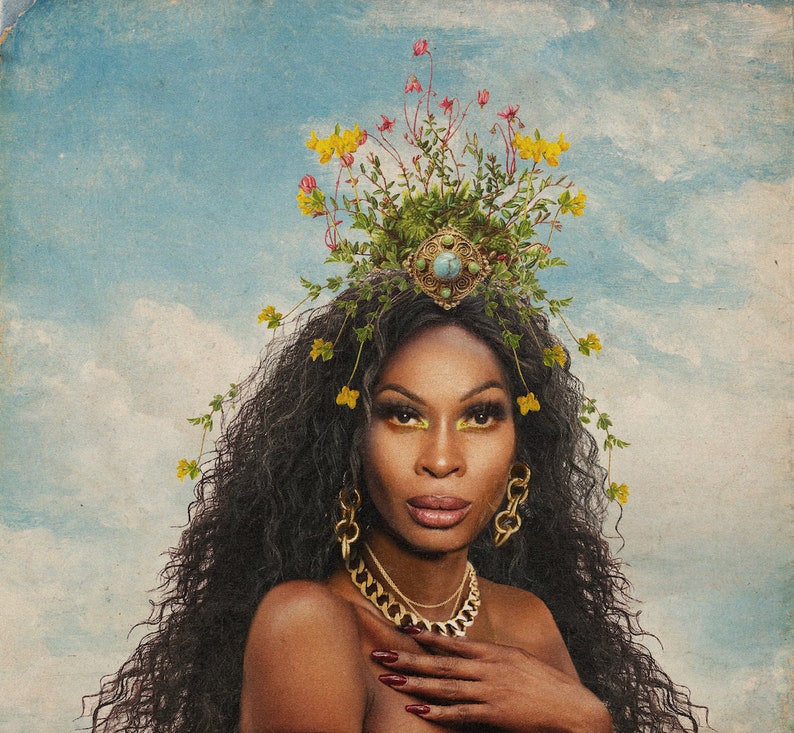 Dominique Jackson, Elektra, Pose, Botanical Art Print, Vintage Art ...