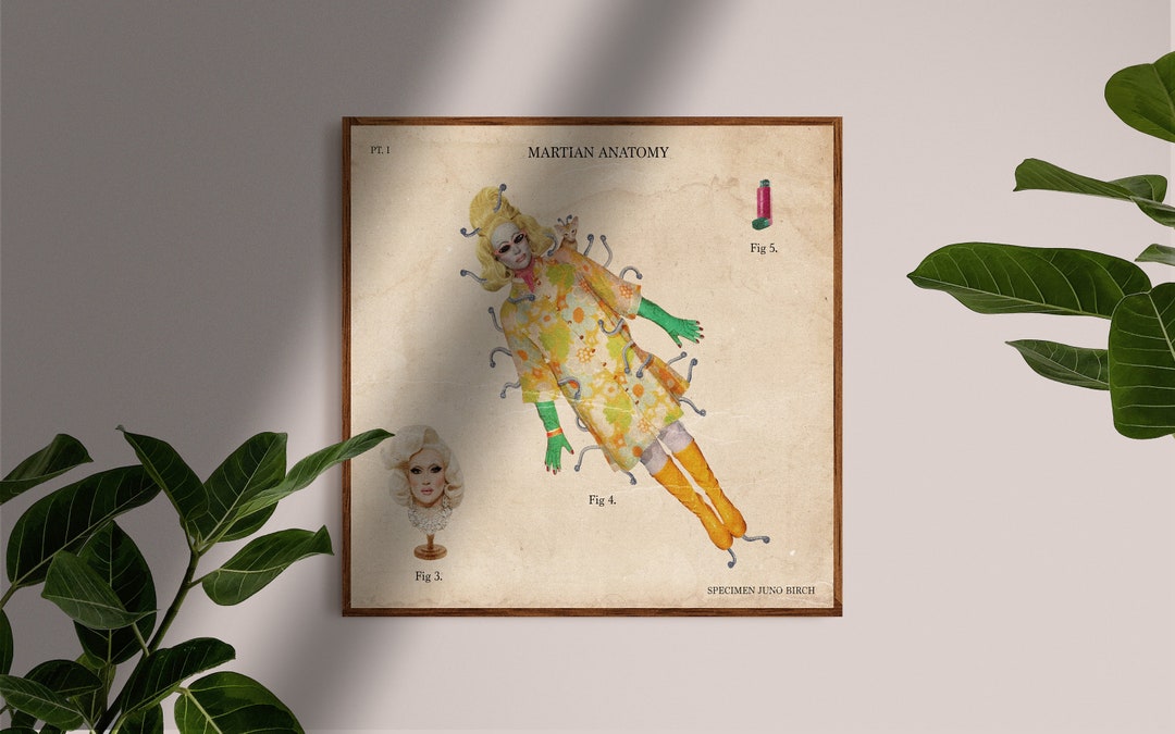 Juno Birch, Rupaul, Botanical Art Print, Gothic Illustration, Vintage ...