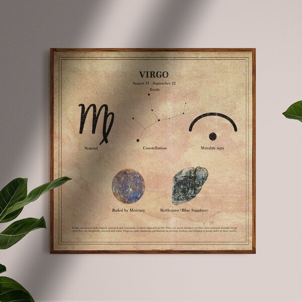 Virgo Print - Etsy