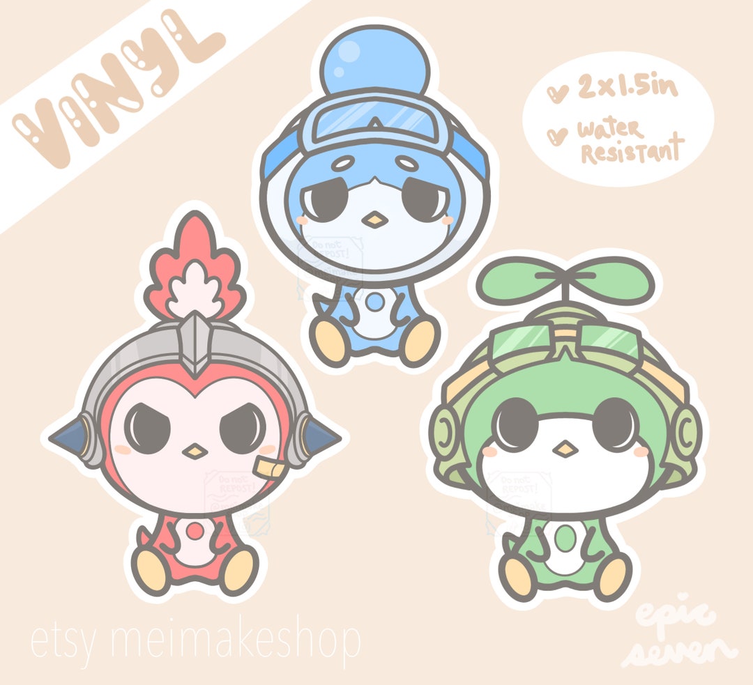 Epic Seven | Penguin Sticker | Glossy Vinyl Epic7 Kawaii Chibi Decal - Etsy
