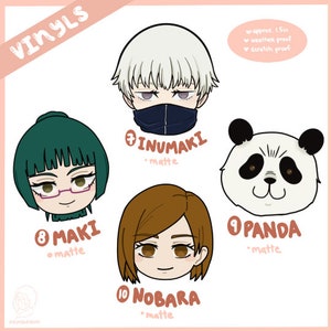 JJK Anime | Chibi Vinyl Stickers | Glossy, Matte, Holographic - Etsy Canada