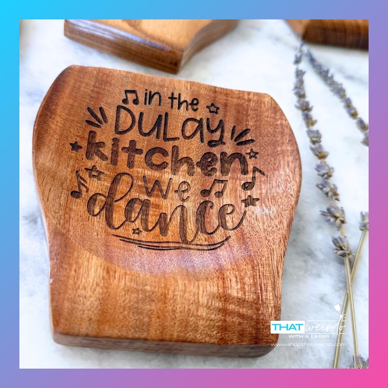 Personalized Wooden Spoon Rest: Laser Engraved Rustic Kitchen Decor - Etsy