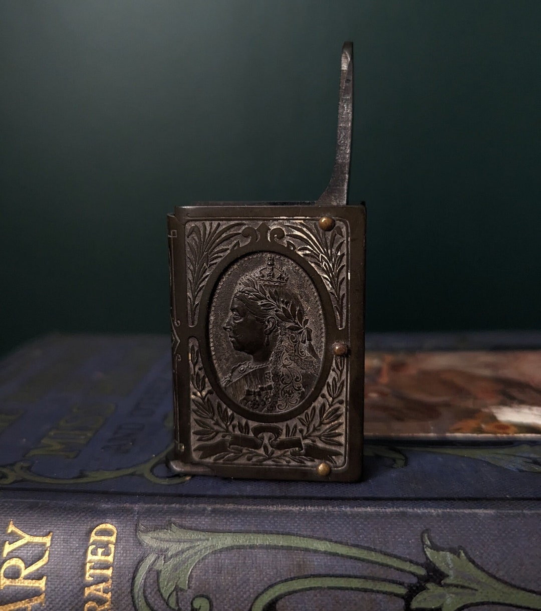 Queen Victoria Ebonite Vesta Match Box - Etsy